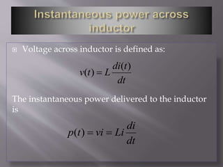 Instantaneous Power presentation | PPTX