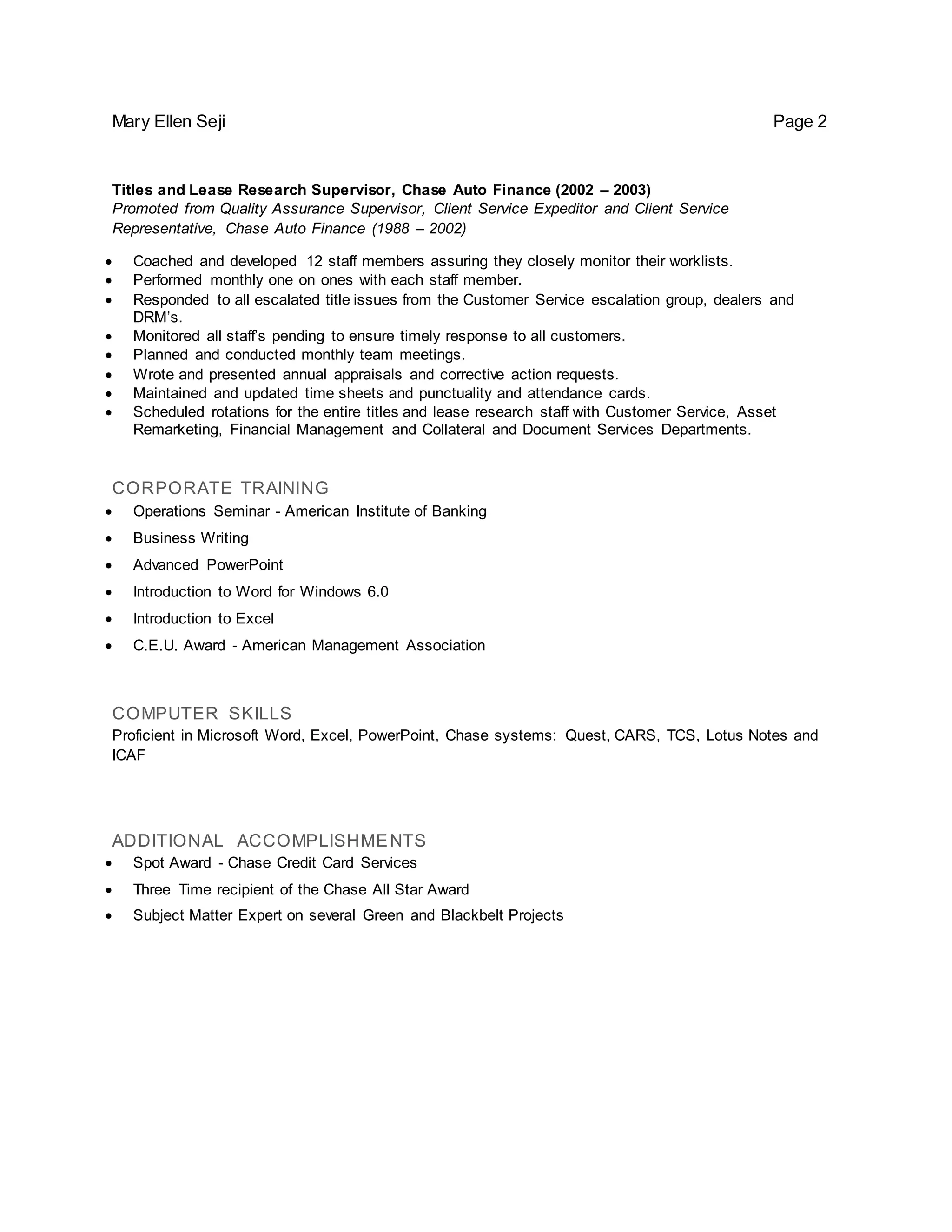 Mary Ellen Seji resume | PDF