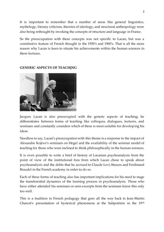 Jacques Lacan on 'My Teaching' | PDF