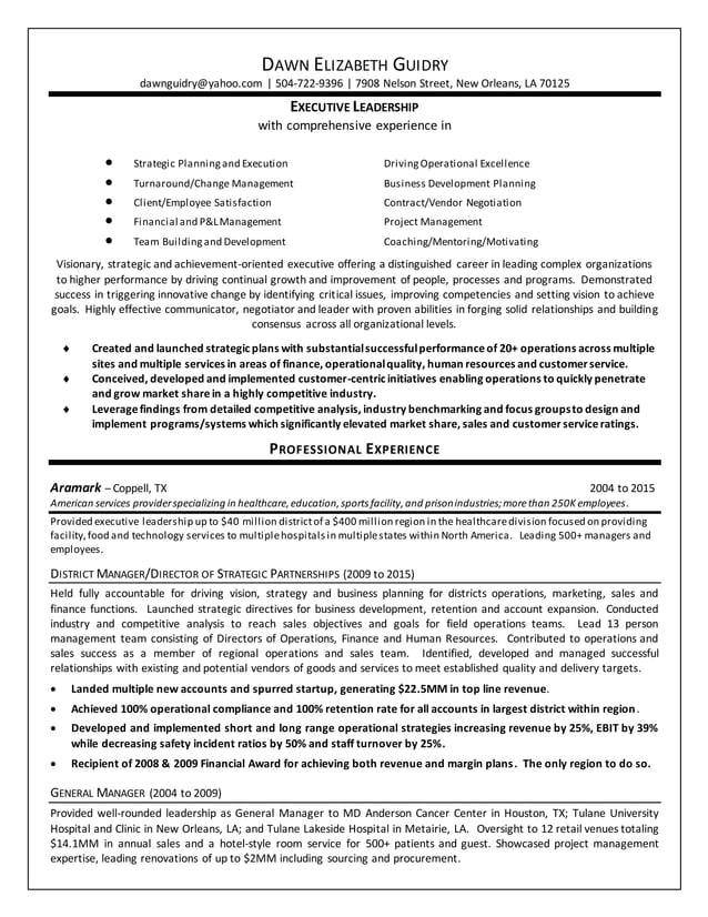 Dawn Guidry Resume Dec 2016 | PDF
