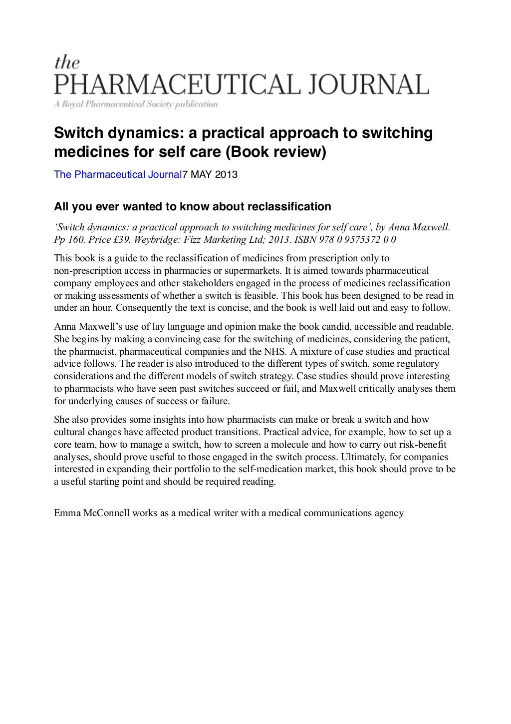 Switch dynamics: a practical approach to switching medicines for self ...