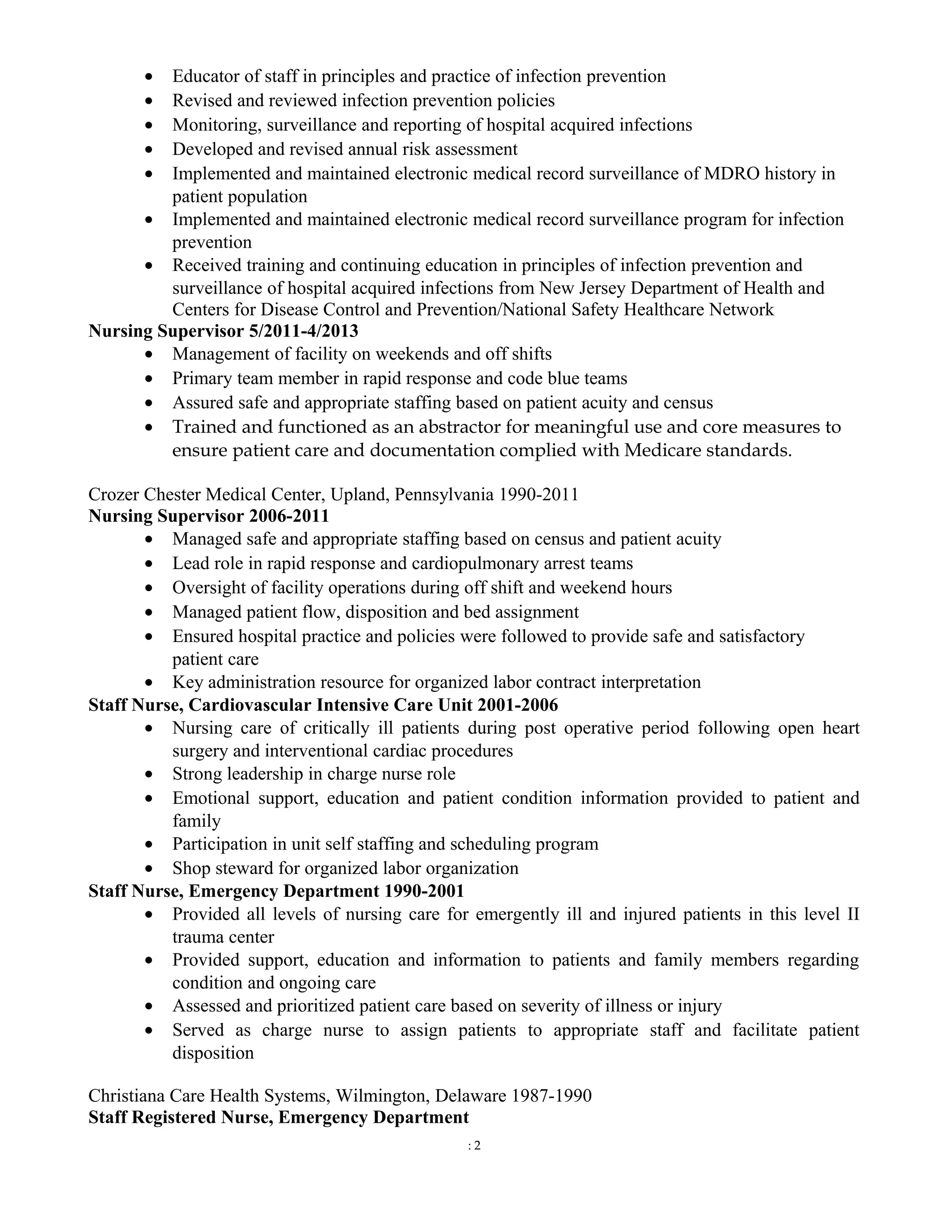 JamesMillsResume | DOC | Infectious Diseases | Diseases and Conditions