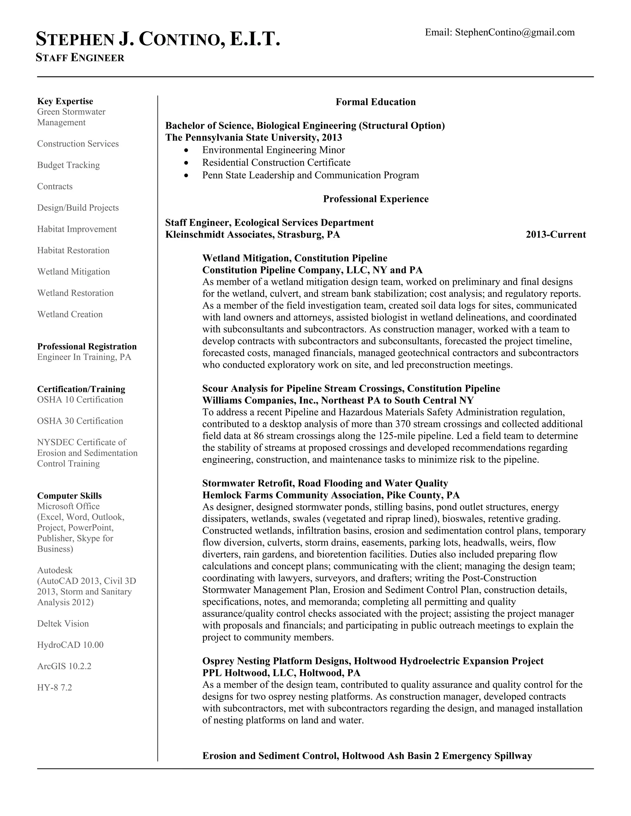 Contino Stephen Resume LinkedIn | PDF