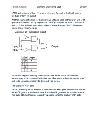 AND, NAND, OR, NOR GATES | PDF