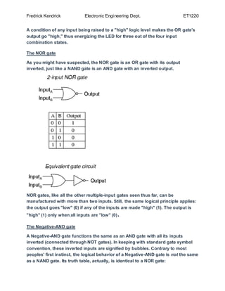 AND, NAND, OR, NOR GATES | PDF