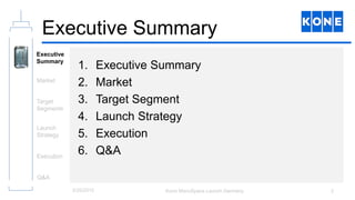 Kone Monospace Launch Group Presentation | PPTX | Large Business | Business