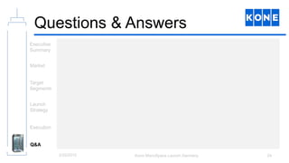 Kone Monospace Launch Group Presentation | PPTX | Large Business | Business