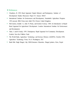 PARTICIPATORY RURAL APPRAISAL | PDF