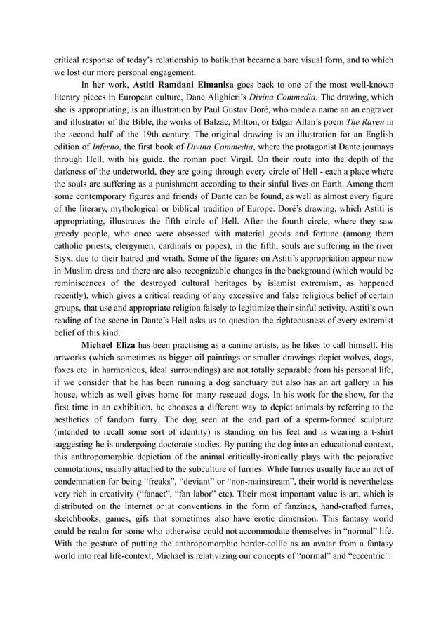 Curatorial text_ITB Class show - Google Docs | PDF | Arts and Crafts ...