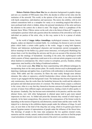 Curatorial text_ITB Class show - Google Docs | PDF | Arts and Crafts ...