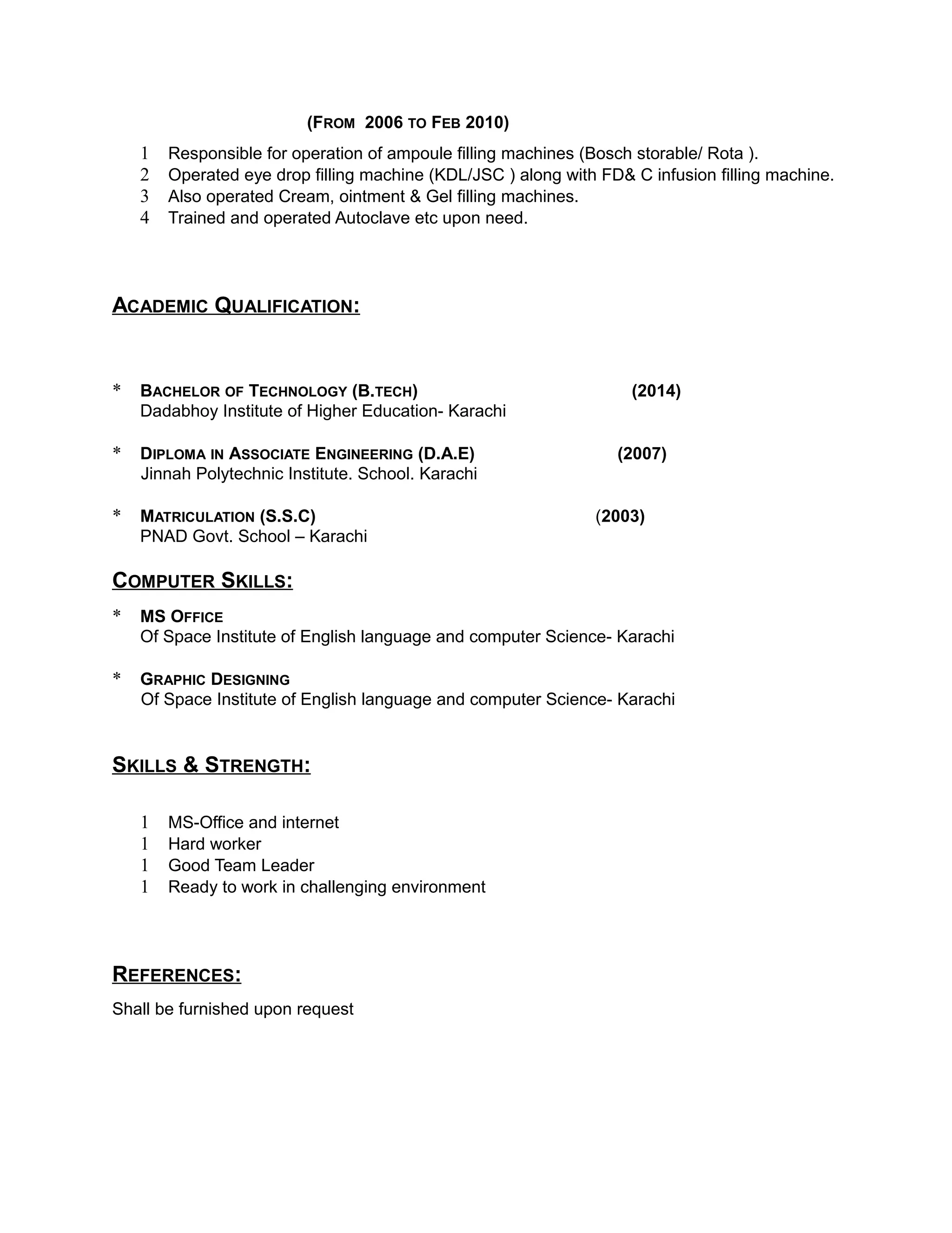 Tabish CV | RTF | Education