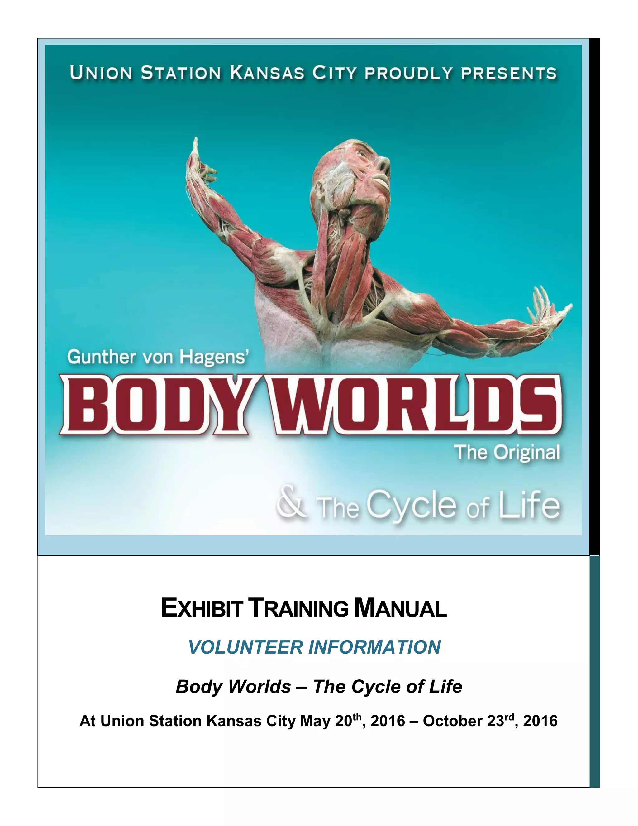 Exhibit Volunteer Training Manual - Body Worlds | PDF