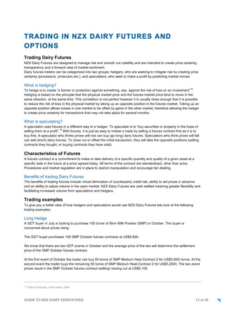 Guide to Dairy Futures | PDF