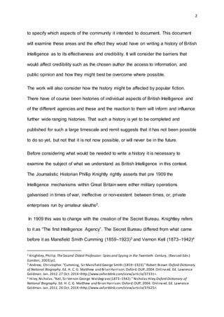 Is it Possible to write a credible history of British Intelligence in ...