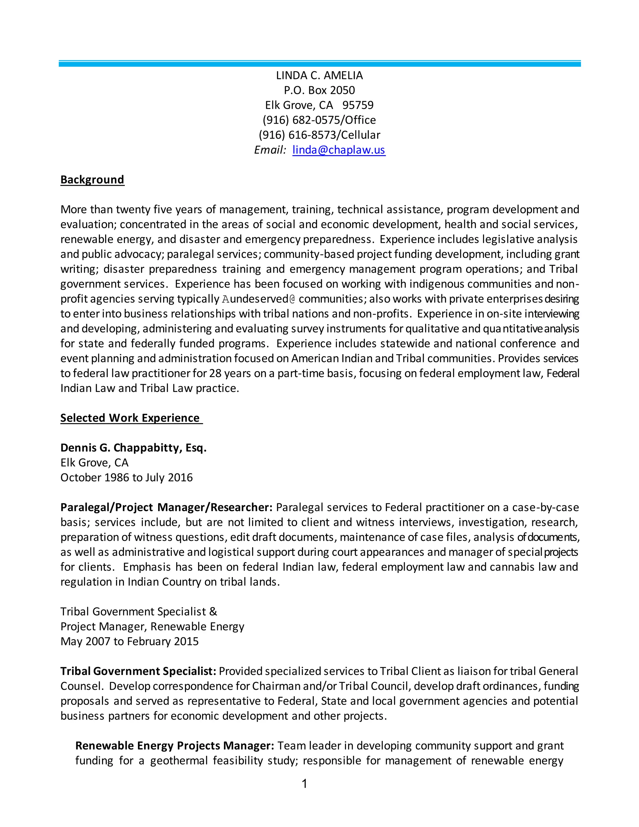 Linda Amelia Resume.7.20.16