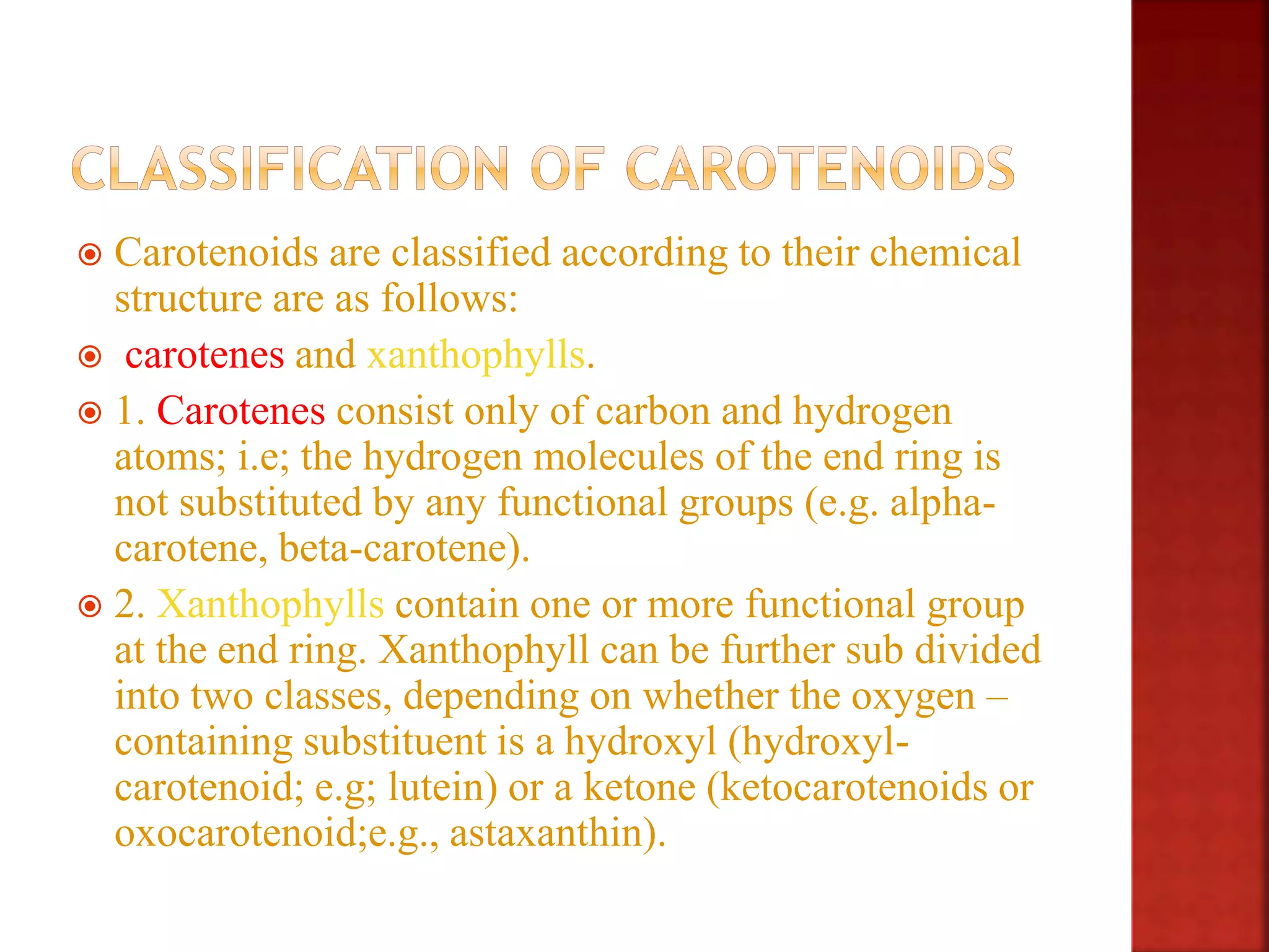 Role of carotaenoids in colour enhancement in ornamental | PPTX