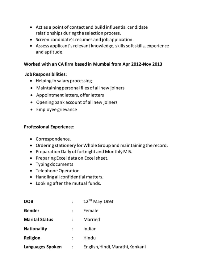 CIRRICULUM VITTAE 1 | PDF