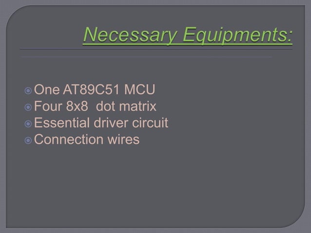 8x8 dot matrix(project) | PPTX