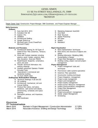 Genel Simon resume Project Management | DOCX
