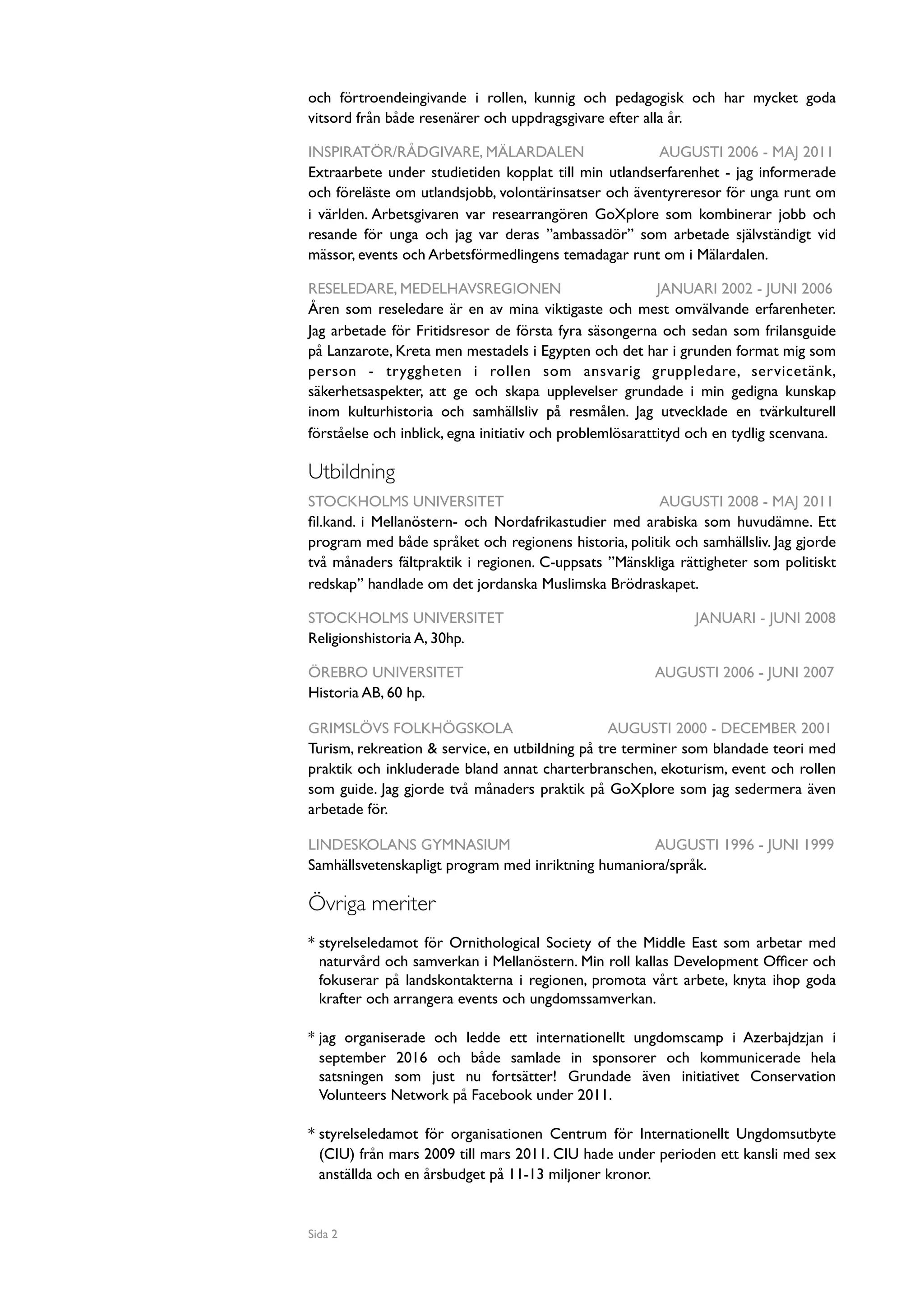 CV Tomas Axén Haraldsson | PDF