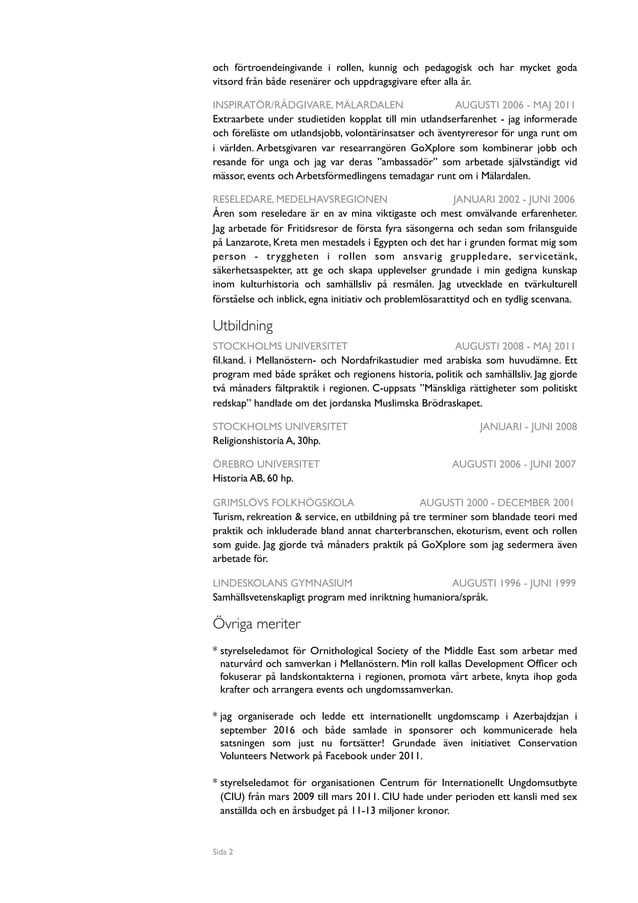 CV Tomas Axén Haraldsson | PDF