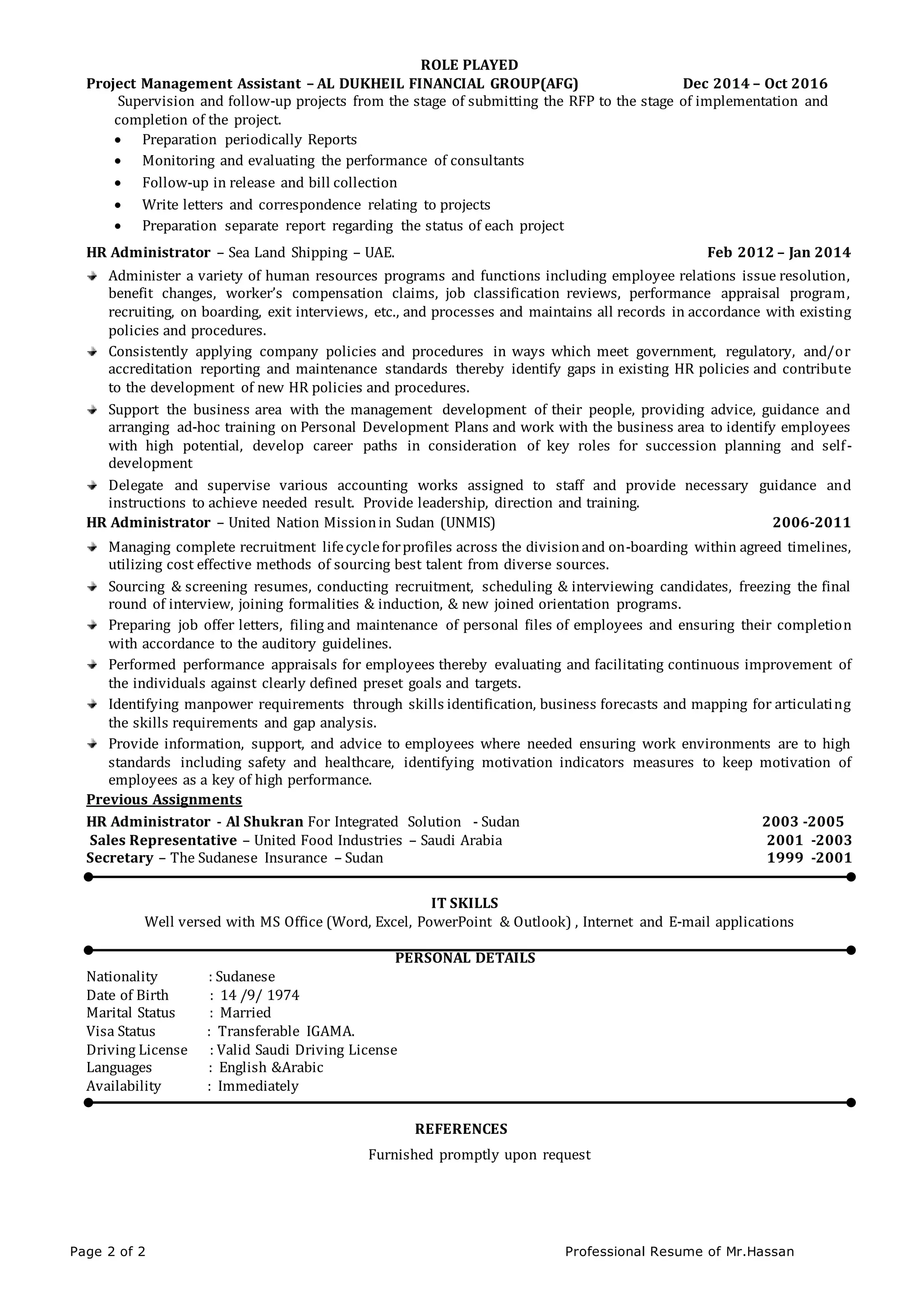 hassan idris cv 33 | DOCX