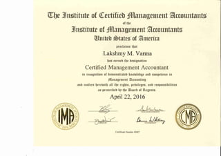 CMA certificate | PPT