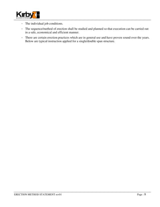 ERECTION METHOD STATEMENT | PDF