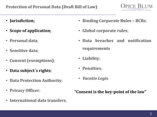 Draft Bill on the Protection of Personal Data | PPT