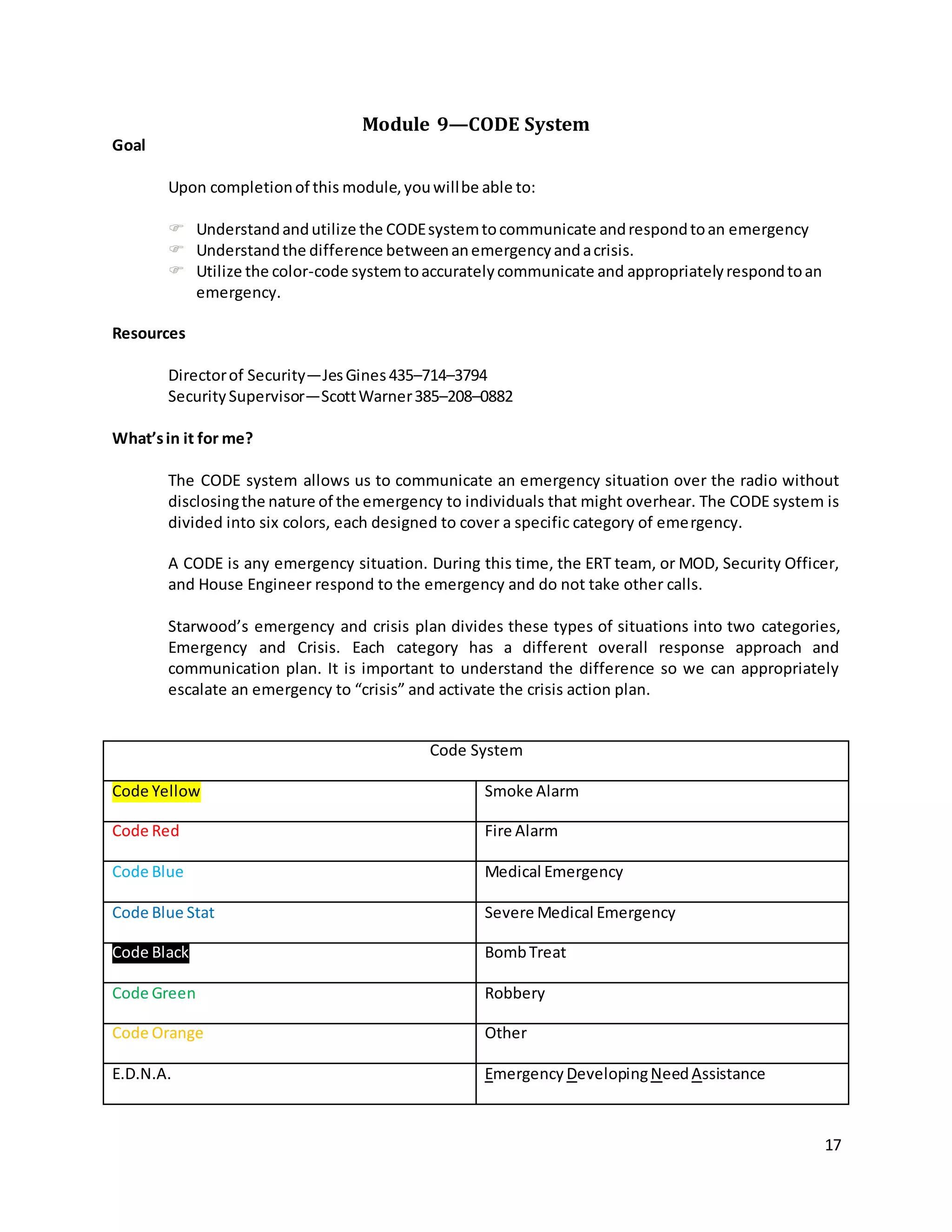 Security Officer Training Manual | DOCX