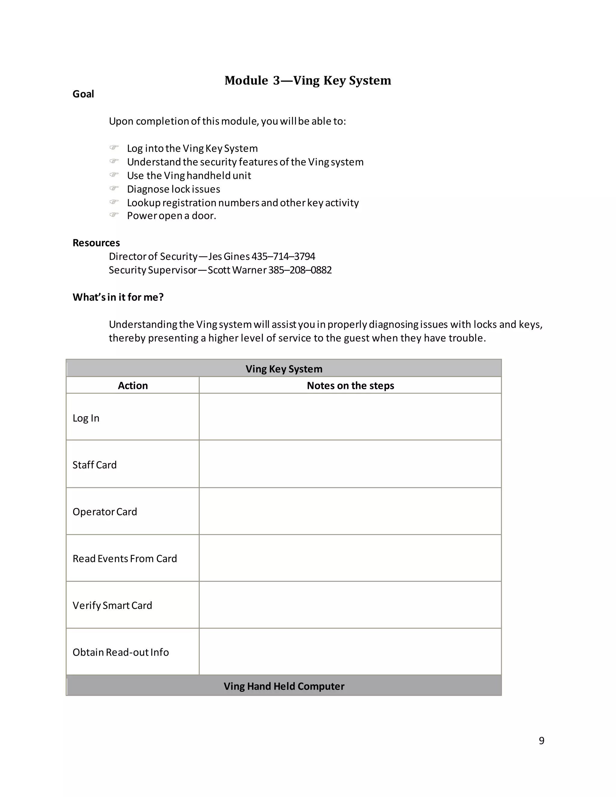 Security Officer Training Manual | DOCX