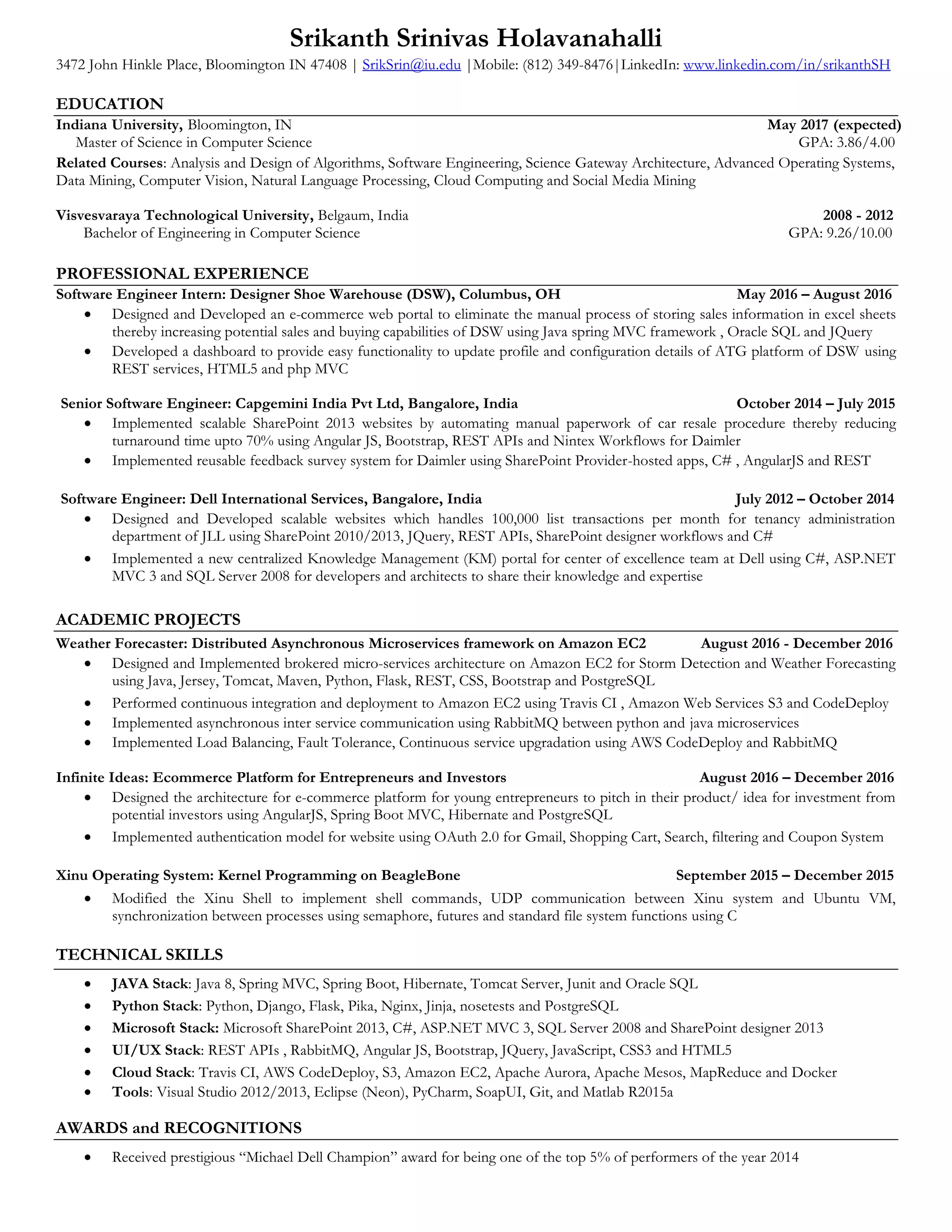 Srikanth_Resume | PDF