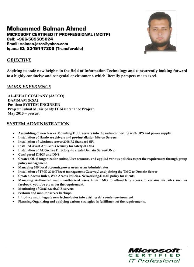 SALMAN AHMED CV | PDF