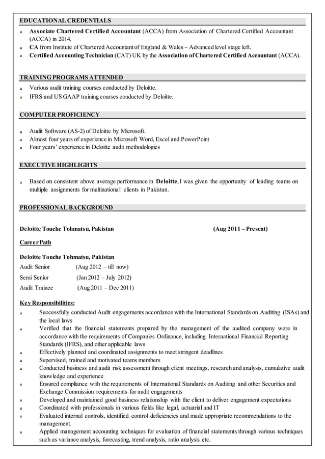 CV Kumail Abbas Khosa ACCA | PDF