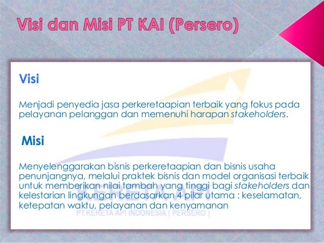 Visi Misi Pt Kai - Perumperindo.co.id
