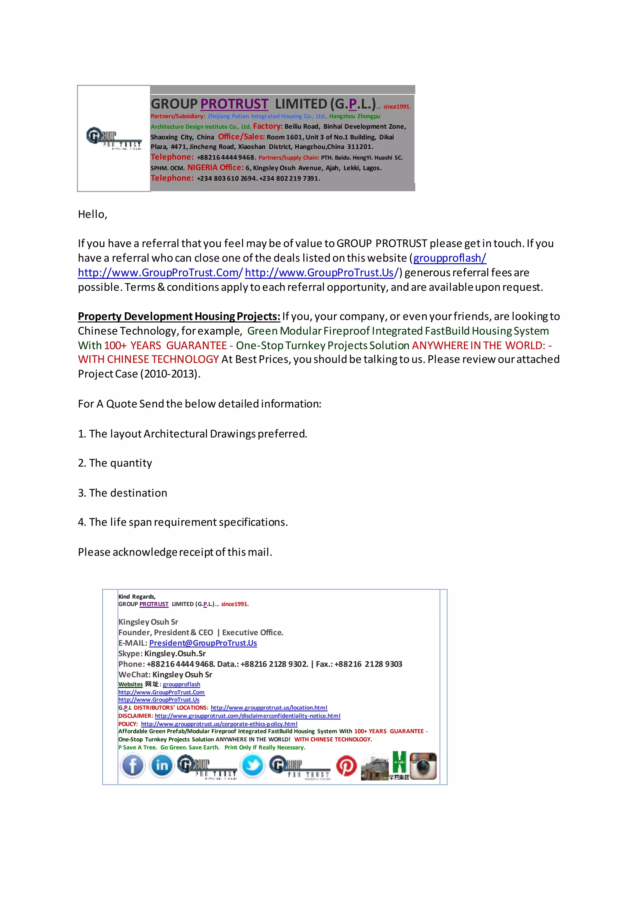 GPL PROJECTS REFERRALS. | PDF