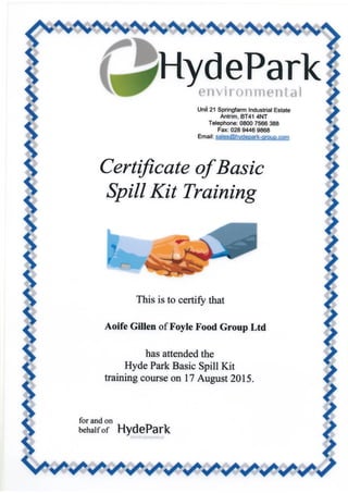 Spill Kit Training | PDF