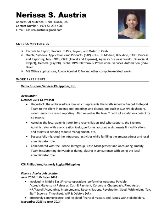 Nerissa Austria CV 17Mar16 | PDF