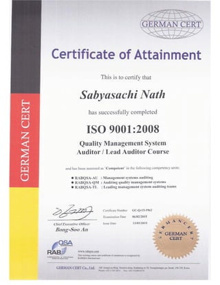 Lead Auditor ISO 9001 | PDF