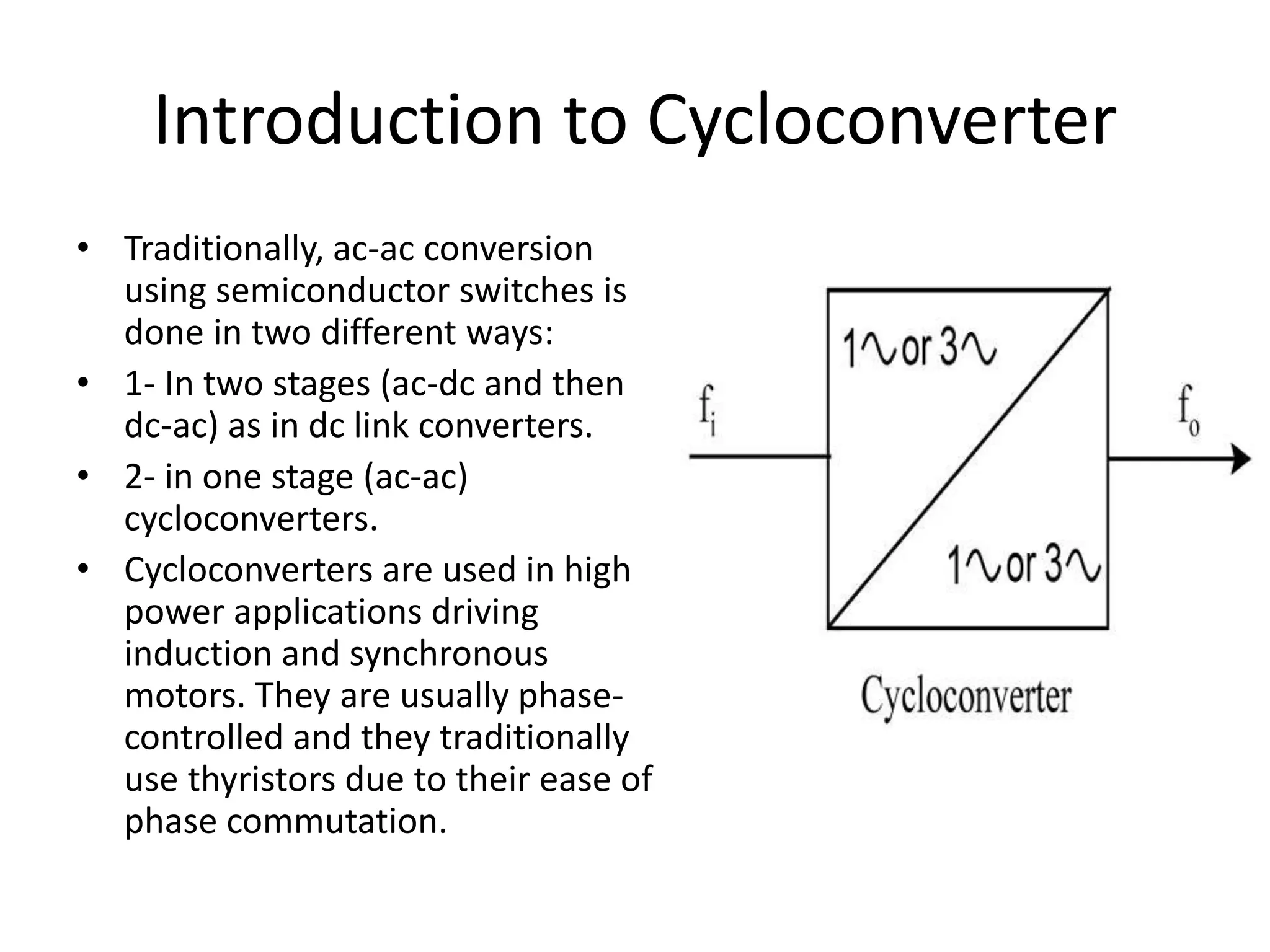 1-ф to 1-ф Cycloconverter ppt | PPTX