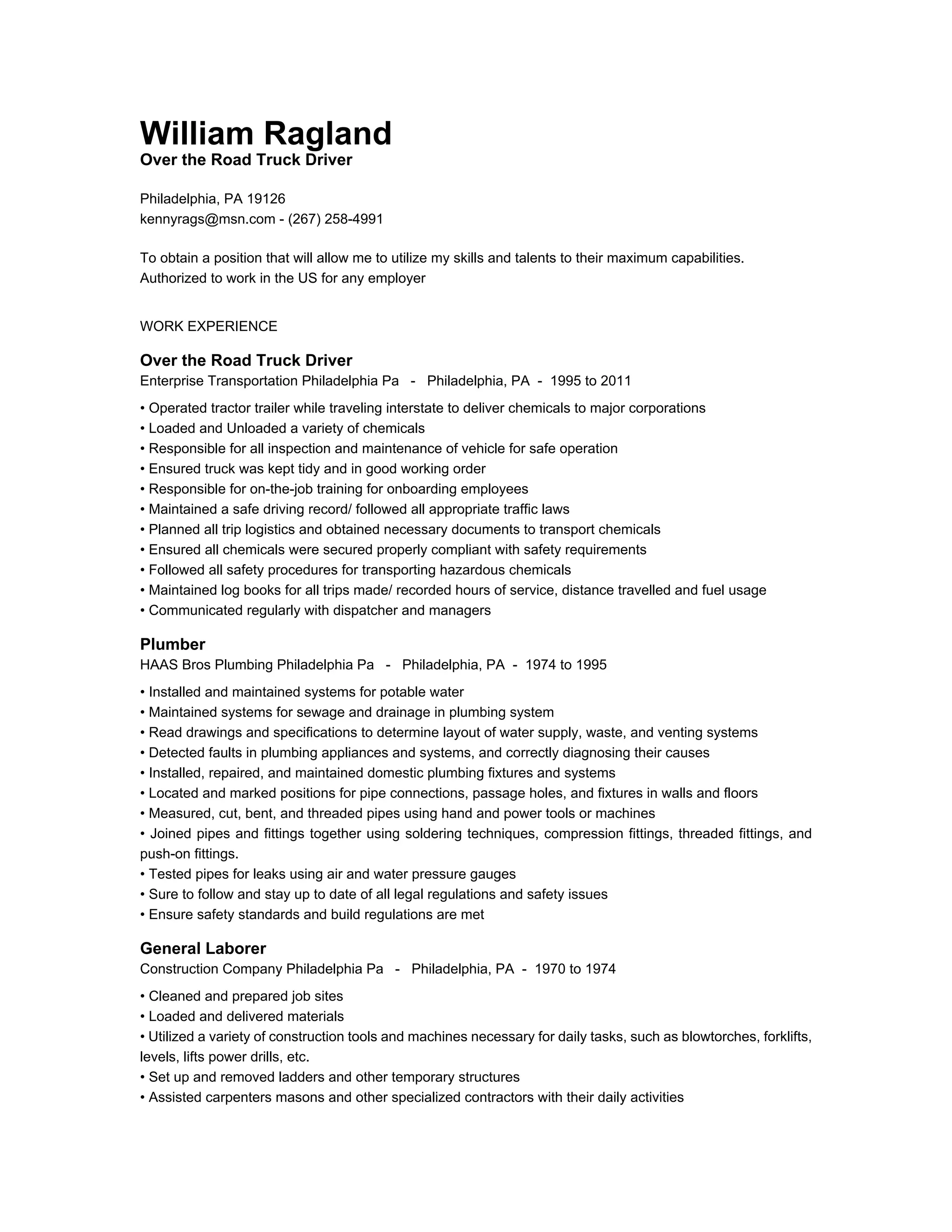 William-Ragland Resume | PDF