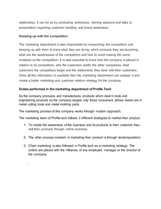 TABLE OF CONTENTS | DOCX | Manufacturing Industry | Industries