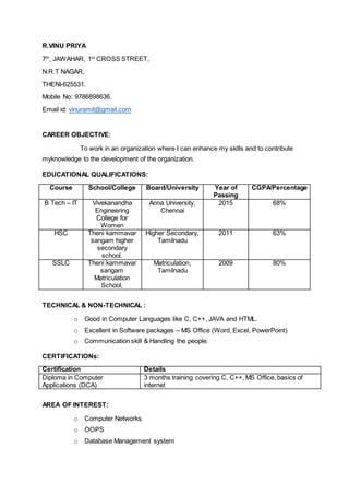 vinu priya-IT(Resume)(1) | DOCX
