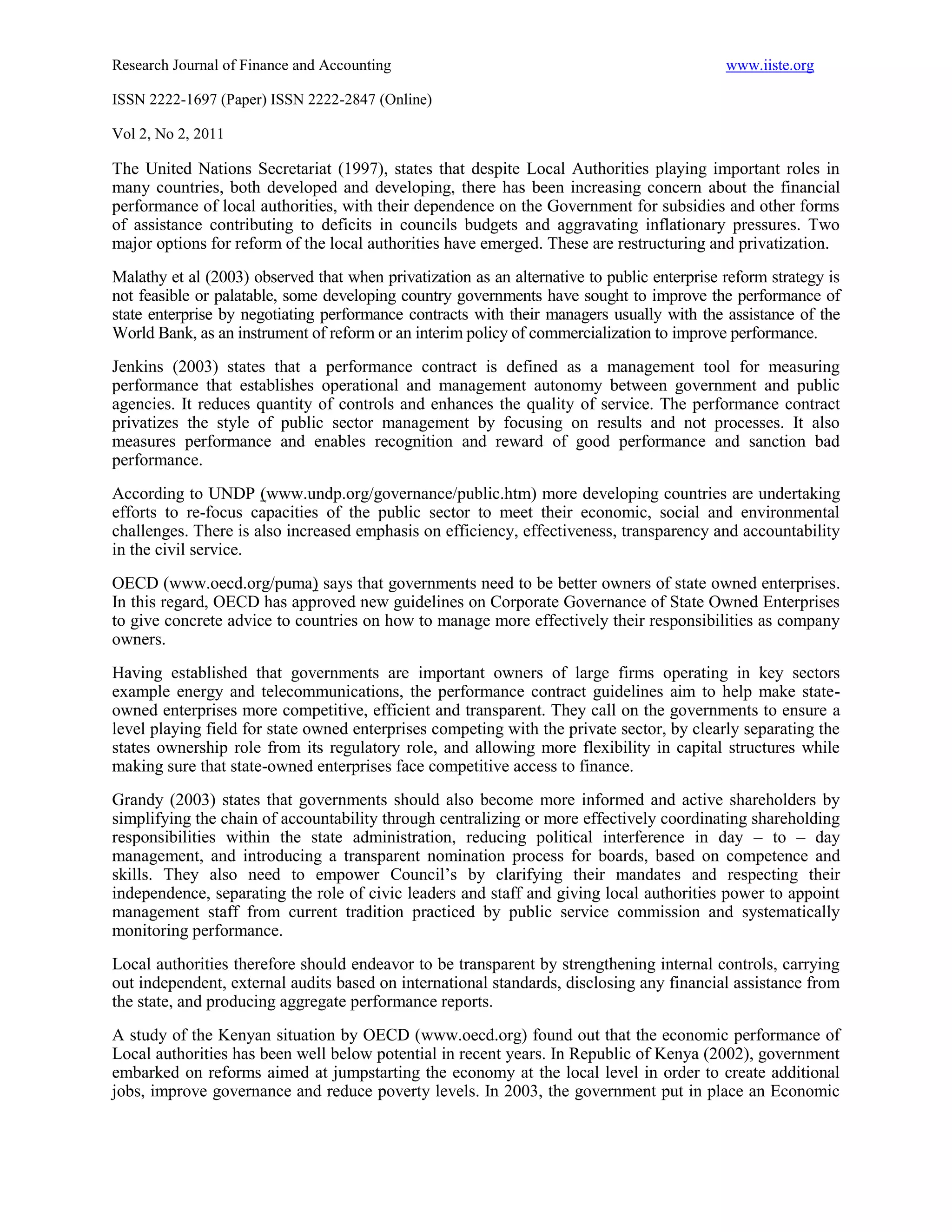 4 factors affecting implementation of performance contract | PDF