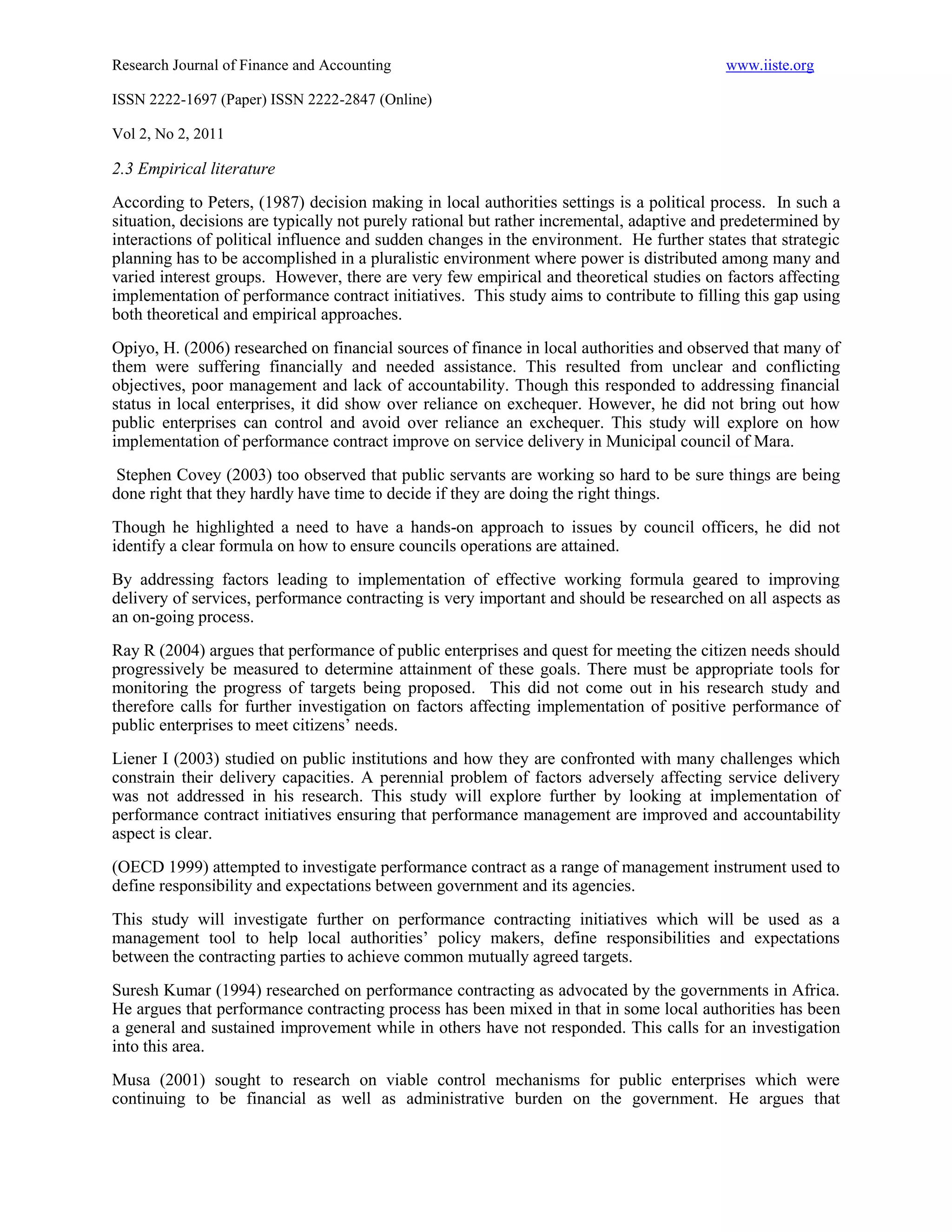 4 Factors Affecting Implementation Of Performance Contract Pdf