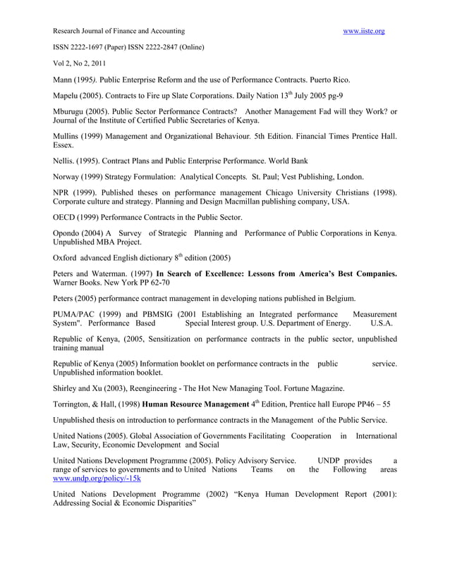 4 Factors Affecting Implementation Of Performance Contract Pdf