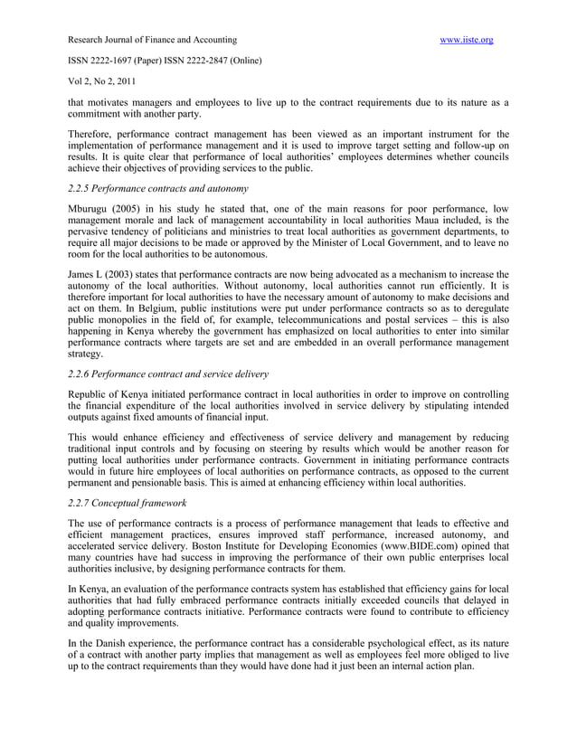4 Factors Affecting Implementation Of Performance Contract Pdf