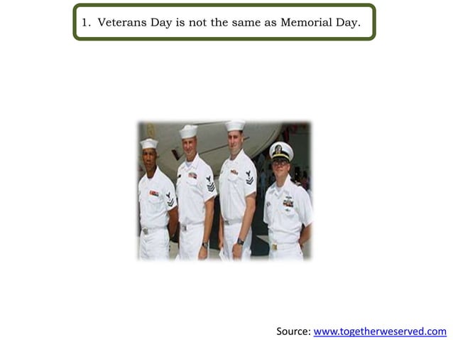 4 Facts About: Veterans Day | PPTX
