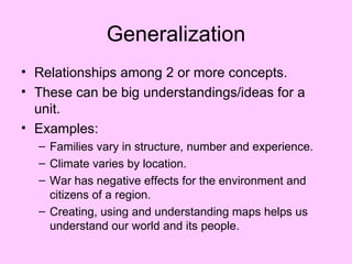 4 facts, concepts and generalizations jan 19 | PPT