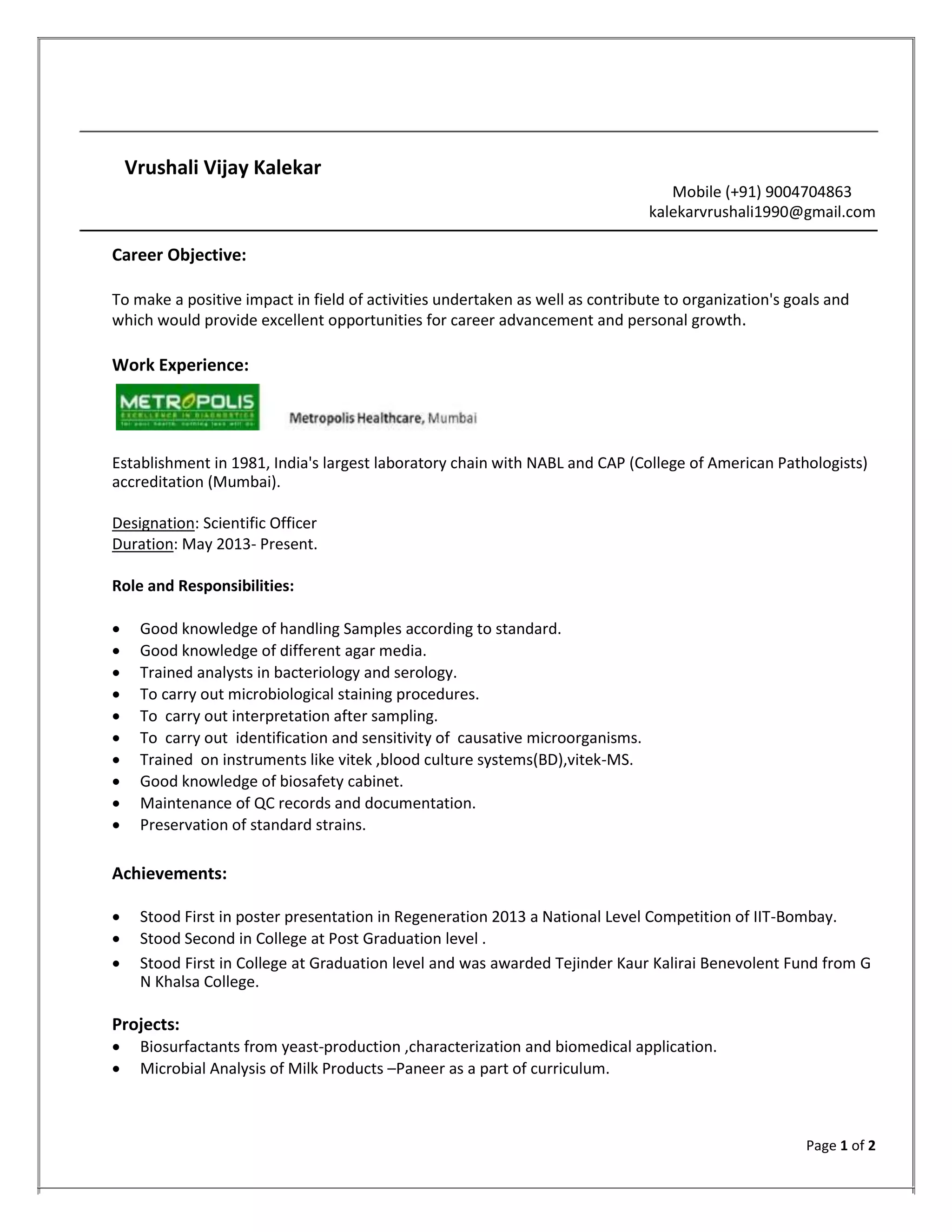 Vrushali Vijay Kalekar | DOCX